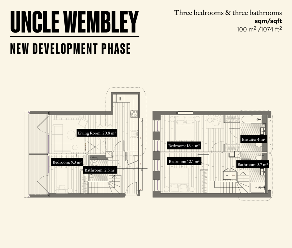 3 Bedroom Flats to Rent in Wembley, North London | UNCLE